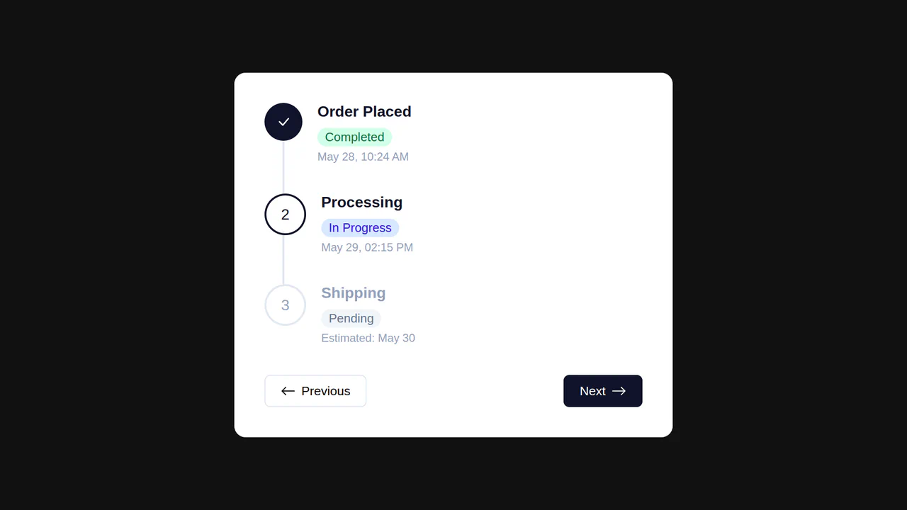 1 CSS Progress Steps