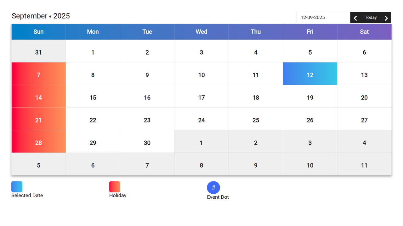 10+ React Calendars