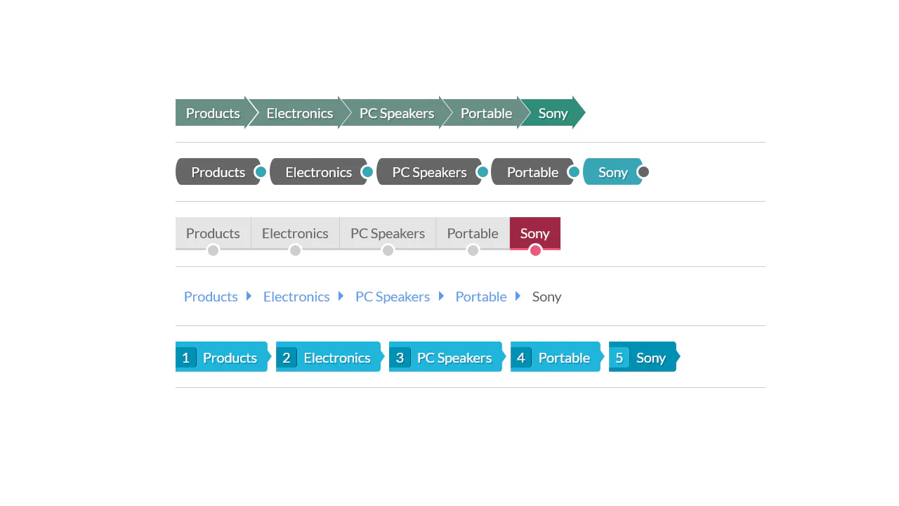27 CSS Breadcrumbs