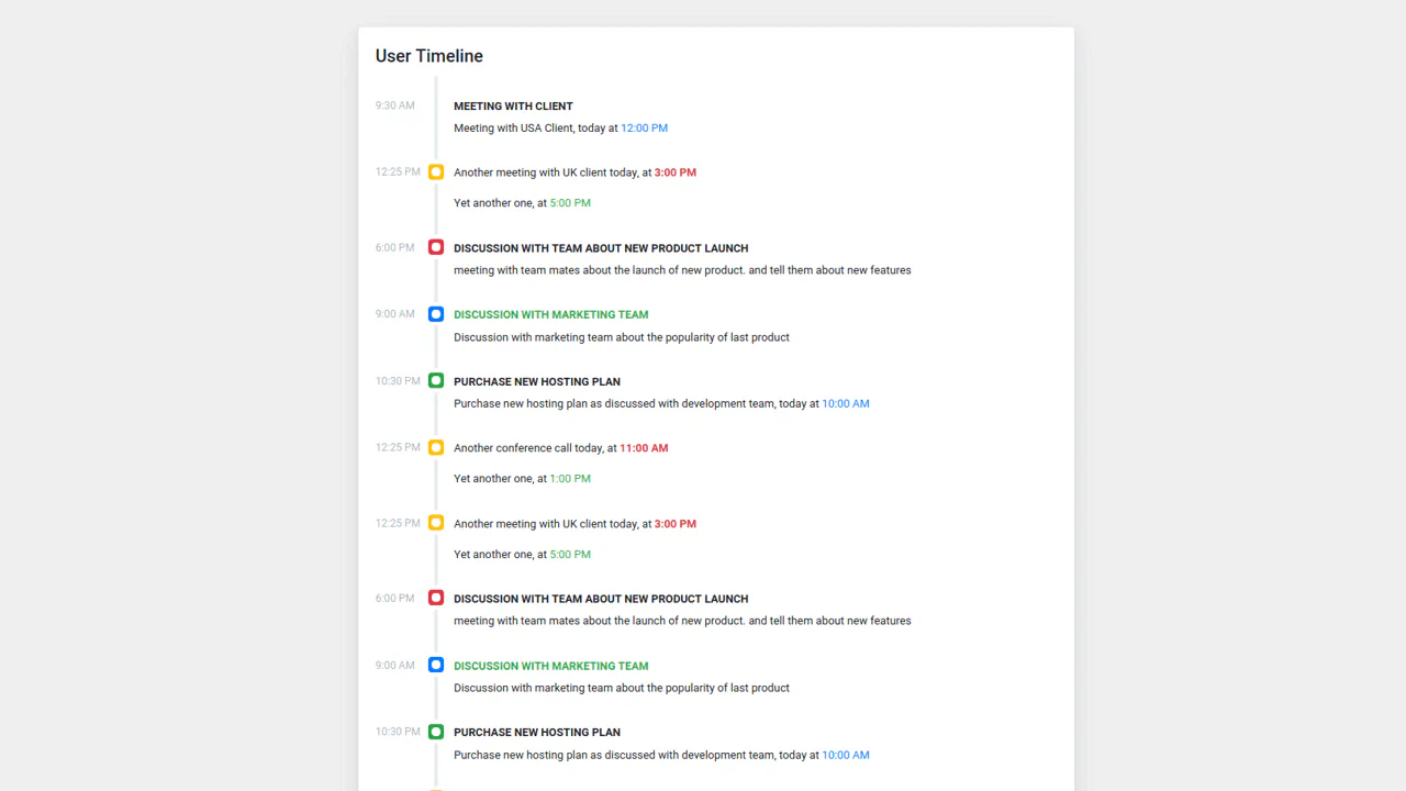 29 Bootstrap Timelines