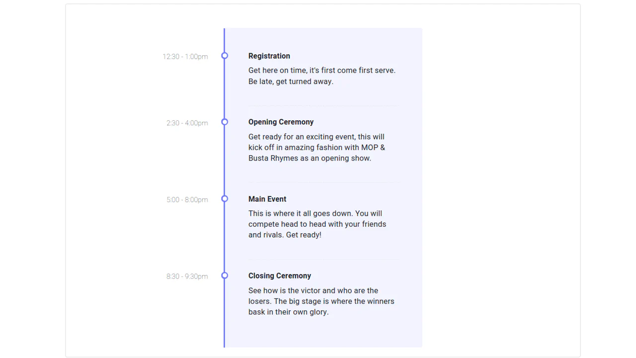 29 Bootstrap Timelines
